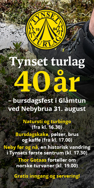 Tynset turlag 40 år den 31. august - Tynset Turlag